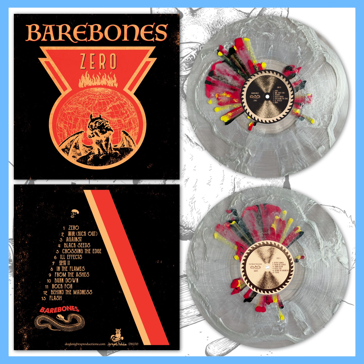 DK170: Barebones - Zero 12" LP - In The Flames /28